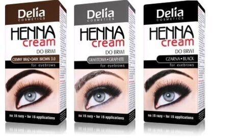 DELIA COSMETICS HENNA CREAM COLOUR FOR EYEBROWS 15 applications - Moon ...